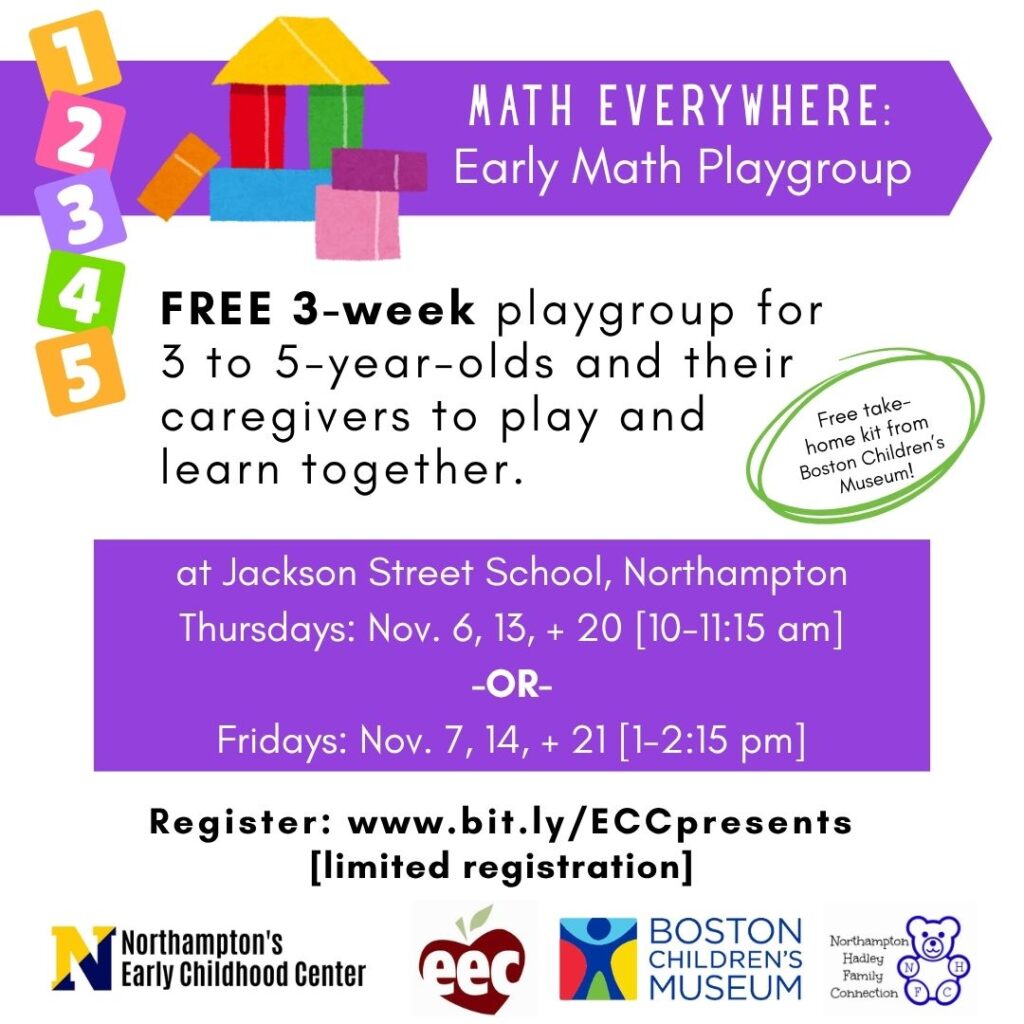 New November ECC Playgroup: Math Everywhere Early Math Playgroup